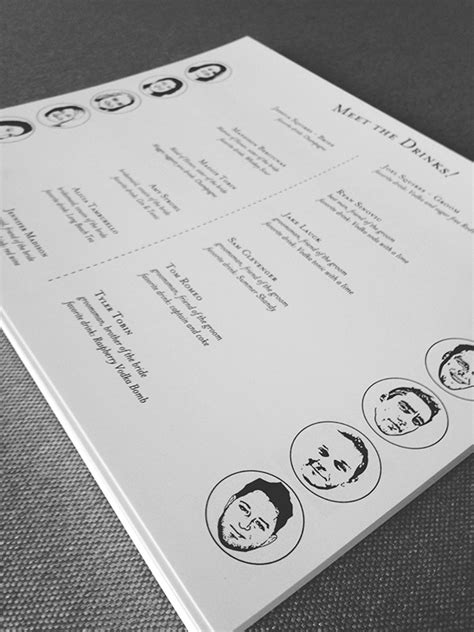 Wedding Party Drink Menu On Behance