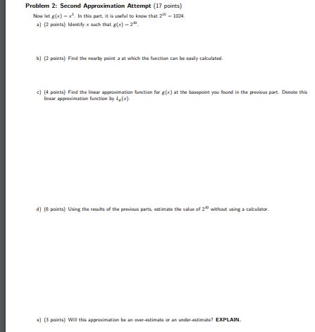 Solved Problem Second Approximation Attempt Chegg