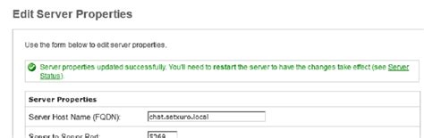 setting up fqdn to something besides the host server openfire support