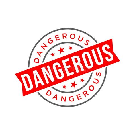 Dangerous Letter Rubber Stamp Template Design Stock Vector