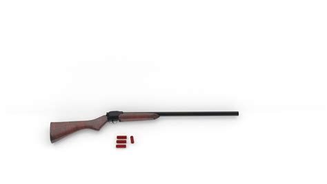3d Model Breech Loading Shotgun