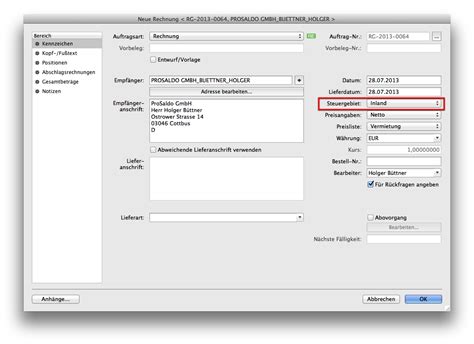 Rechnung Erstellen Nach §13b Ustg Bauleistung Prosaldo Supportcenter