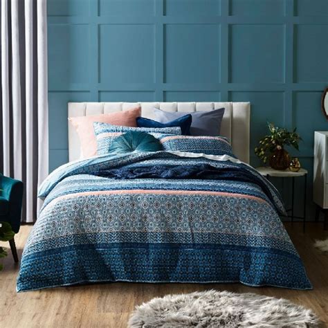 Koo Lillia Quilt Cover Set Blue Koo Home Store
