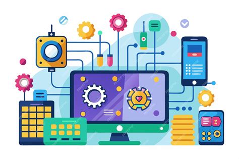 A Colorful Illustration Of Devices Linked By Gears And Circuits Highlighting Firmware