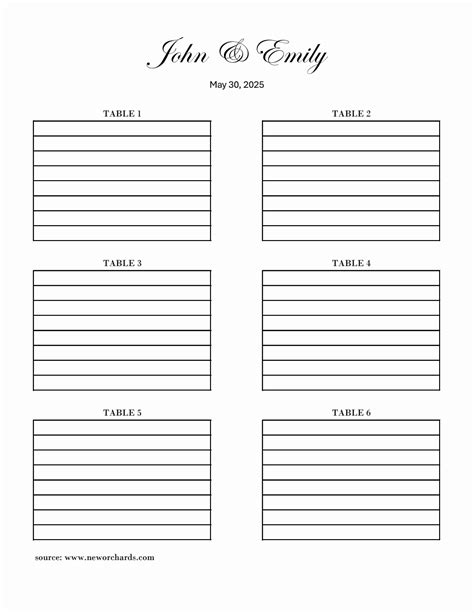 Free Excel Seating Chart Templates