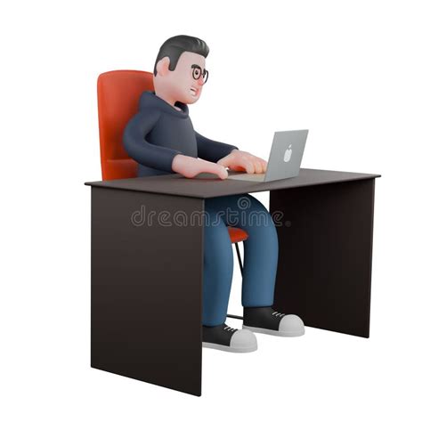 A Male Programmer Is Sitting Behind A Desk With Both Hands On The Table