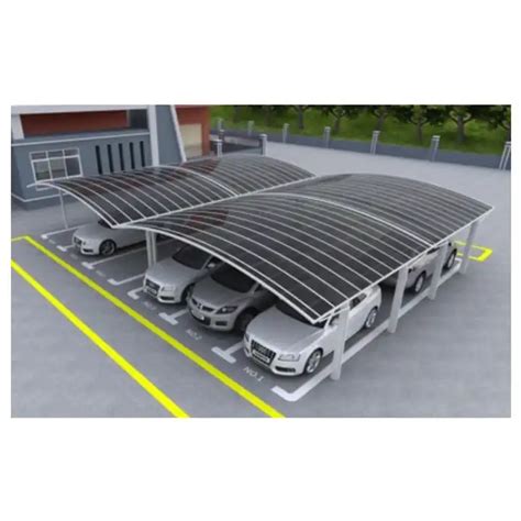 铝框防水光伏车库太阳能车棚支架支架铝合金结构太阳能车棚