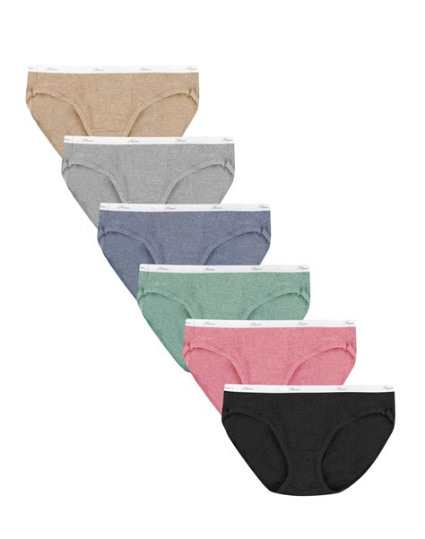 Hanes Womens Ribbed Hipster Underwear Assorted 6 Pack Low Rise