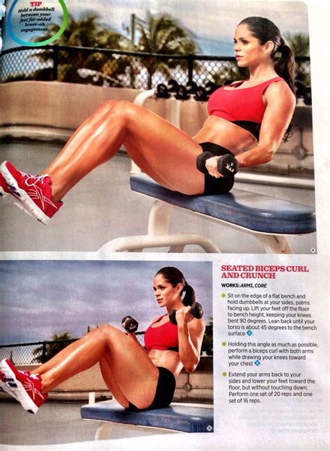 Seated Biceps Curl And Crunch Works Arms Core Muscleandfitnesshers