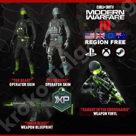 Codecall Of Duty Modern Warfare 3 Monster Energy Full Set Of 8 Codes