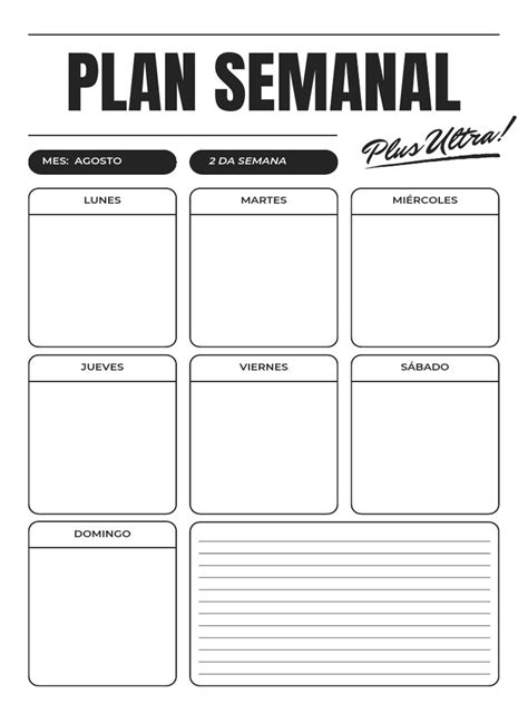 Plan Semanal Pdf