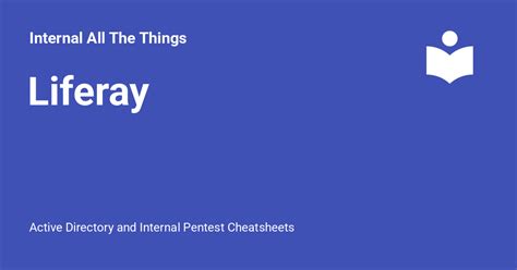 Liferay Internal All The Things