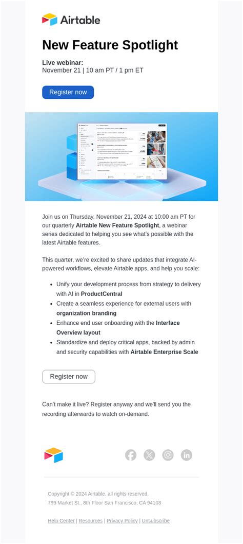 airtable new feature spotlight from airtable desktop email view