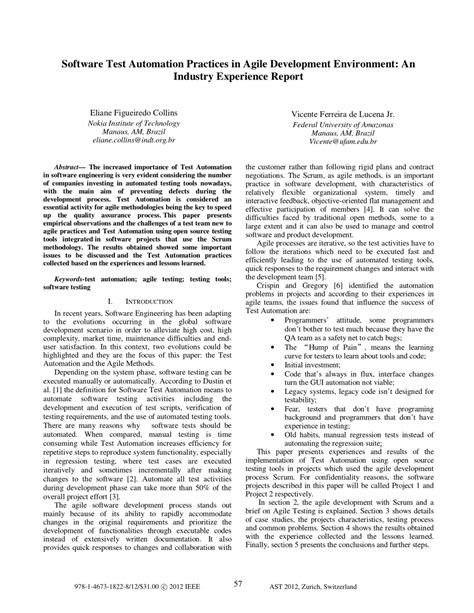 pdf software test automation practices in agile development environment an industry