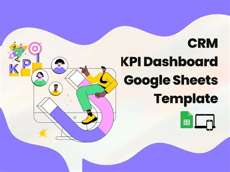 CRM KPI Dashboard Google Sheets Template Key Performance Indicator Tracker Etsy