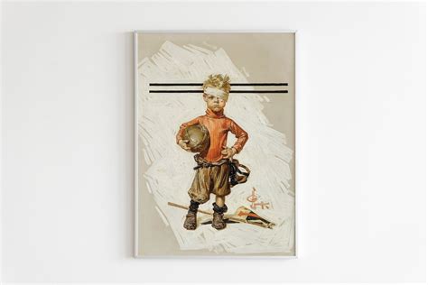 Joseph Leyendecker Poster Beat Up Boy Football Hero The Saturday