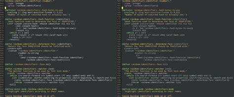 github fanael rainbow identifiers rainbow identifier highlighting