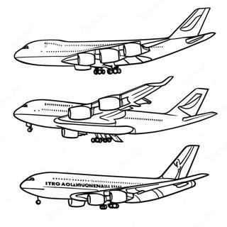 Airbus A380 Coloring Page 40342 32383