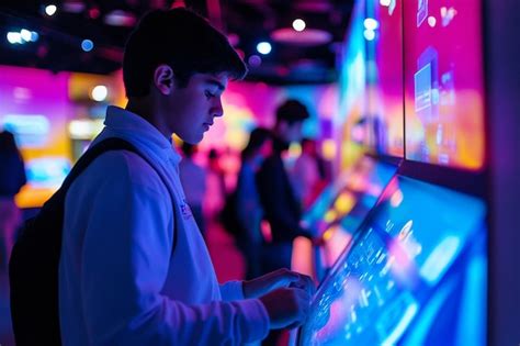 Implementing Gamified Learning Experiences In Exhi Generative Ai Premium Ai Generated Image