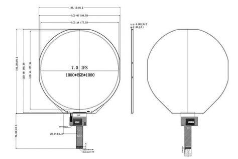 7 Hd 1080x1080 Round Tft Circular Display With Hdmi Board