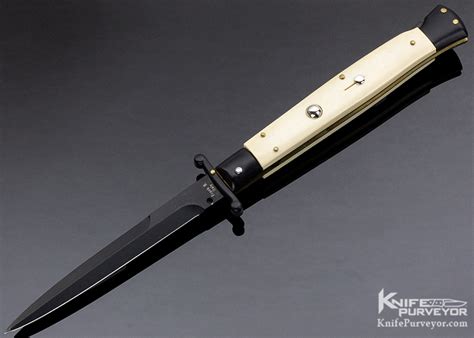 Frank Beltrame Custom Knife Black Out Swing Guard Italian Stiletto