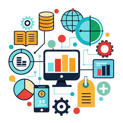 Data Analysis And Infographic With Bar Charts Pie Charts And Graphs Premium Ai Generated Vector