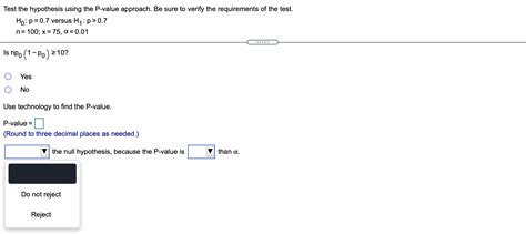 solved test the hypothesis using the p value approach be