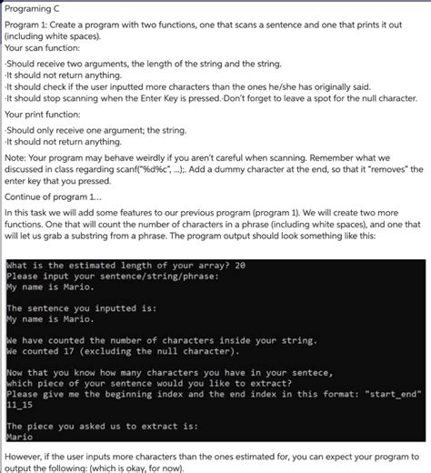 solved programing c program 1 create a program with two