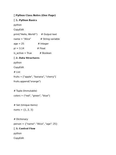 Python Classtestdocument Pdf