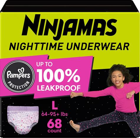 Pampers Ninjamas Nighttime Bedwetting Underwear Girls