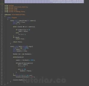 Funciones VisualStudio C Vector Con Numeros Primos Tutorias Co