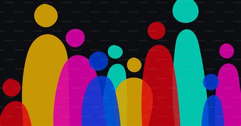 여러 가지 색상의 모양이 있는 검은색 배경 벡터 Unsplash의 그림 이미지