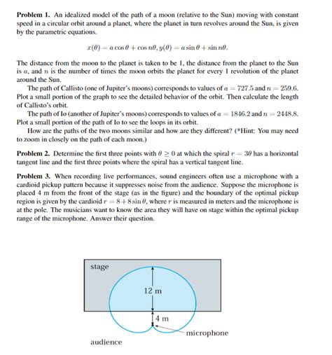 Solved Problem 1 ﻿an Idealized Model Of The Path Of A Moon