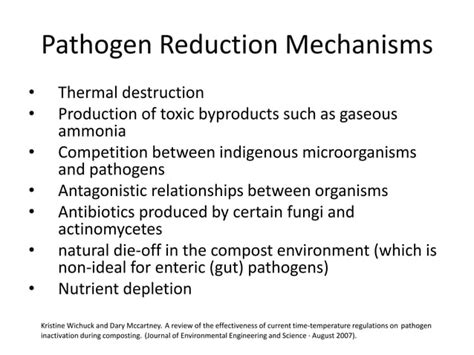 Pathogen Reduction Time Temperature And Beyond Ppt