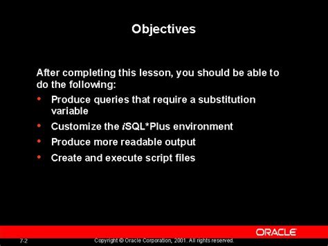7 Producing Readable Output With I Sqlplus Copyright