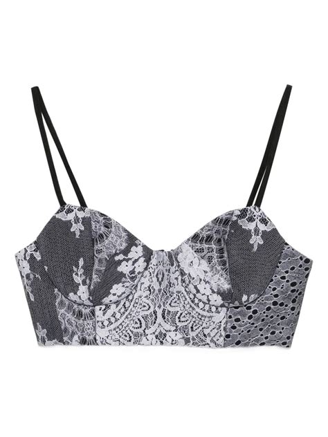 Quetsche Lace Corset Black Farfetch