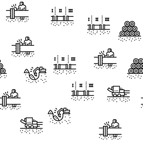 Pipeline Construction Vector Seamless Pattern Vector Art At Vecteezy