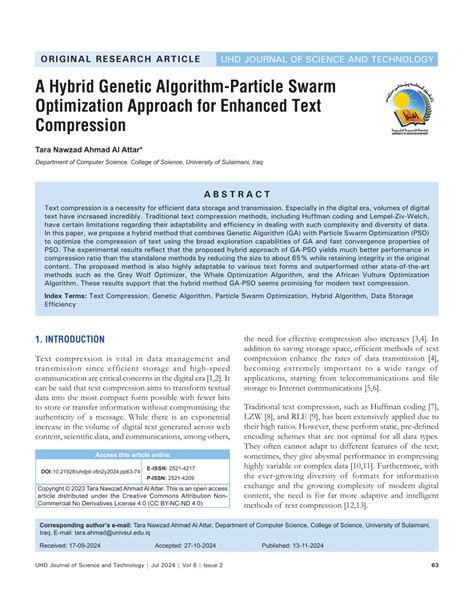 Pdf A Hybrid Genetic Algorithm Particle Swarm Optimization Approach