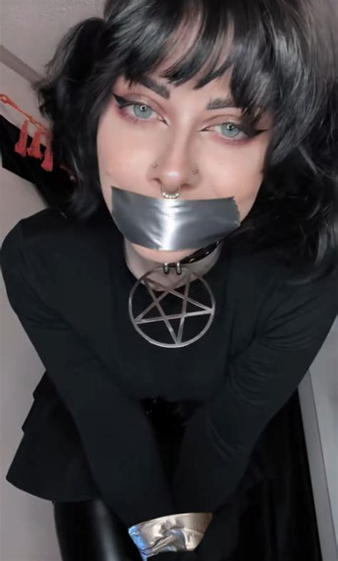 Goth Girl From Tiktok Tape Gagged And Tied Up By Avexco On Deviantart