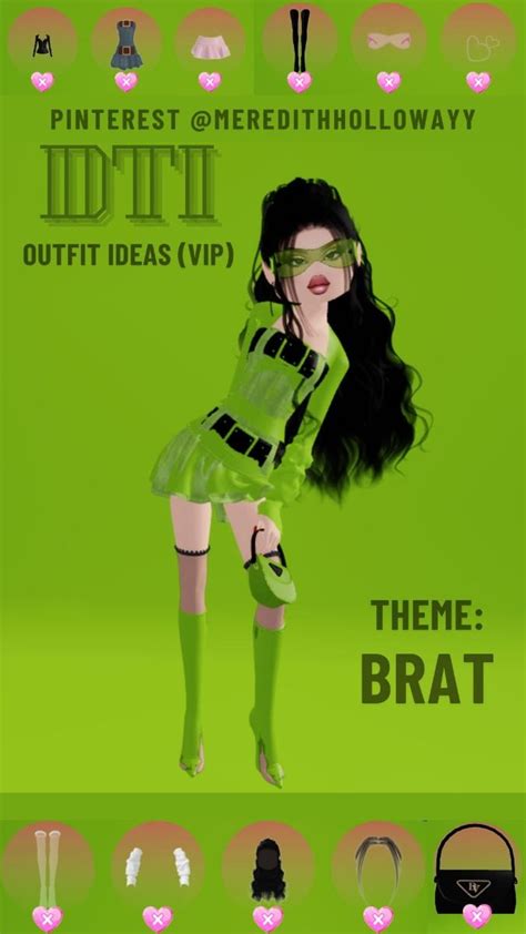 Dti Outfit Ideas Brat Theme In 2024 Dress To Impress Fashion Show