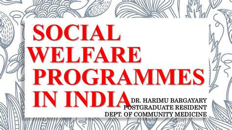 Social Welfare Programmes In Indiapptx