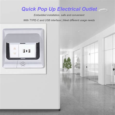 ShiZi เตารบไฟฟาตงพน Pop Up Damping Desktop Socket TYPEC อนเตอรเฟส USB คมาตรฐานสหรฐ