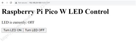 Raspberry Pi Pico W Led Control Using A Webserver