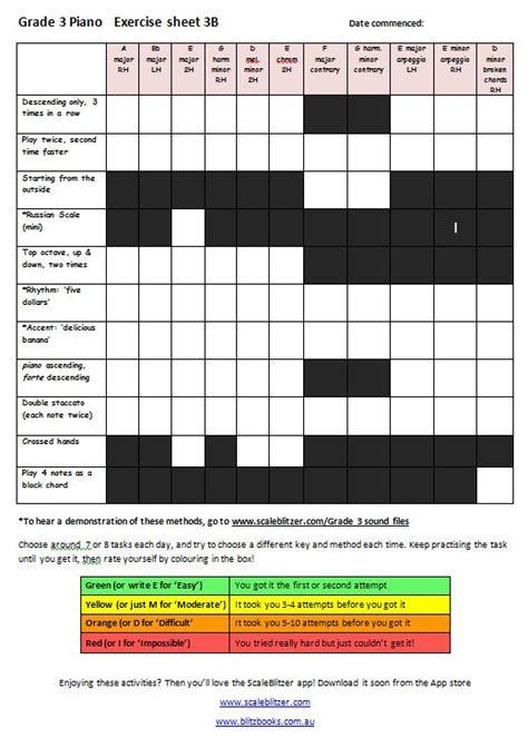 Piano Grade 3 Sheet B Blitzbooks