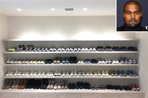 Kanye West Shares Photo Of His Epic Shoe Closet