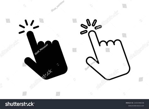 Mouse Cursor Hand That Clicking Pointer Stock Vector Royalty Free Shutterstock