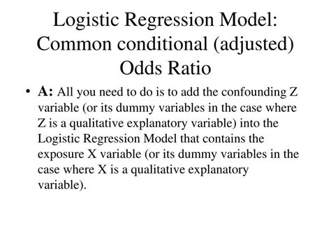 Ppt Understanding Logistic Regression Modeling Associations Powerpoint Presentation Id1706365