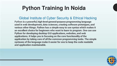 Ppt Python Programming In Noida Powerpoint Presentation Free Download Id10009032