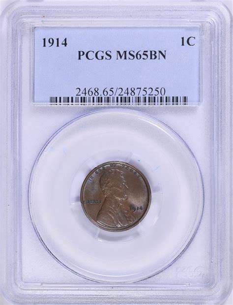 1914 Lincoln Cent Pcgs Ms 65 Bn Toned Item 1801474
