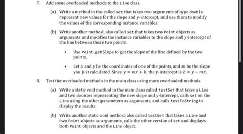 solved 7 add some overloaded methods to the line class a